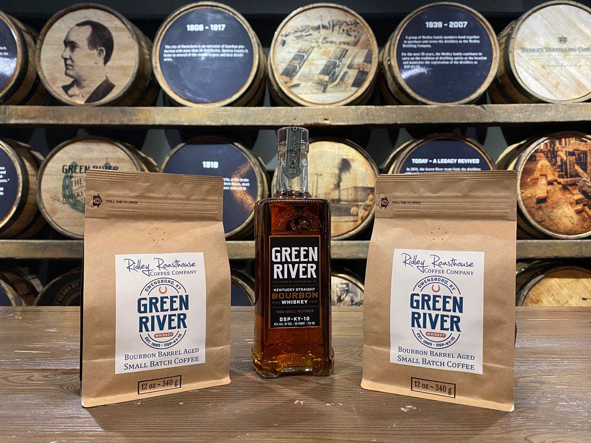Green River Bourbon Barrel Aged Coffee – Ridley Roasthouse